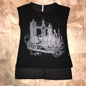 Ginger G | Tops | Ginger G Black Sheer London Short | Poshmark